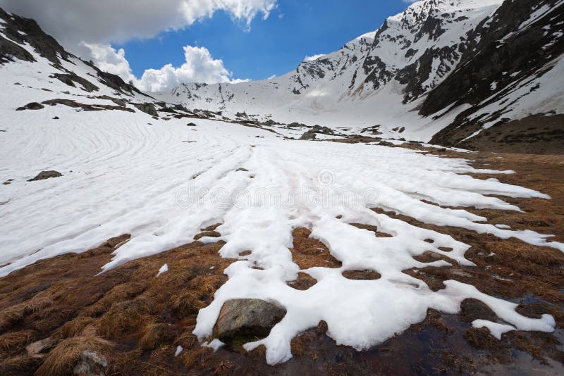 Strips in the snow stock image. Image of parallel, blue - 4739263