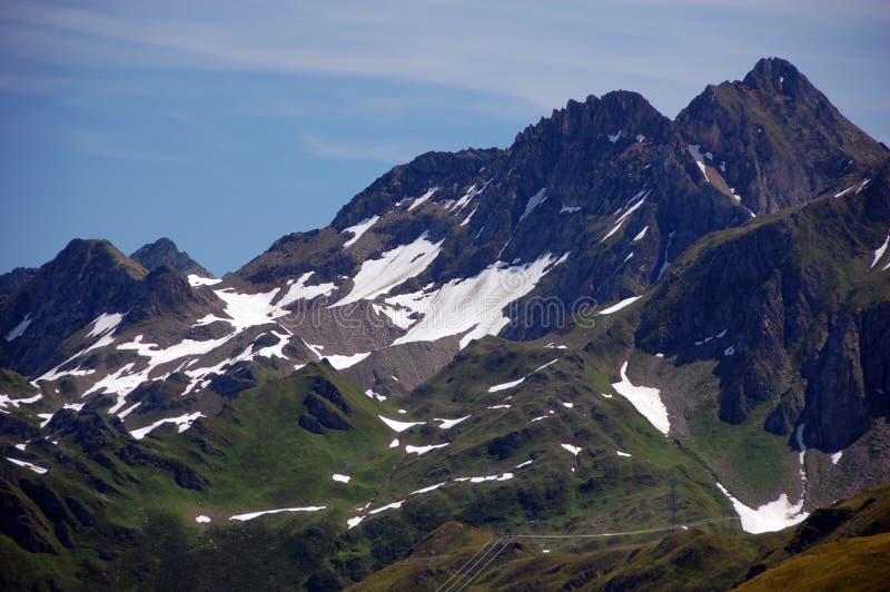 Snow in summer stock image. Image of slopes, rocky, snow - 10820881
