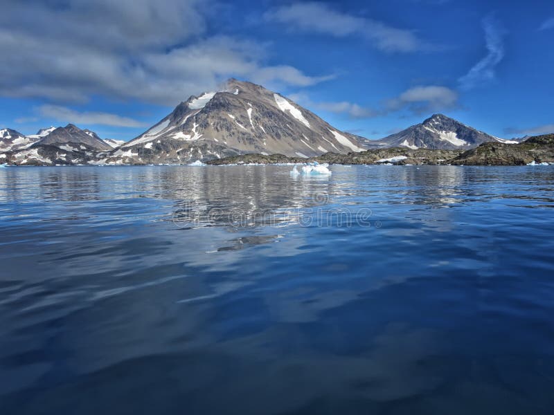 Snow in the summer stock image. Image of peaks, berg - 76278799