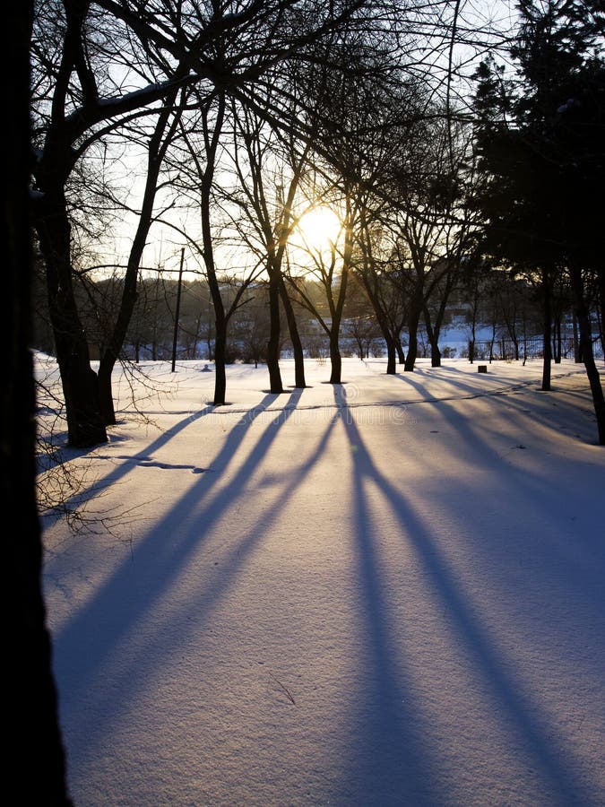 After Snow sunset stock photo. Image of sunlight, light - 30729536