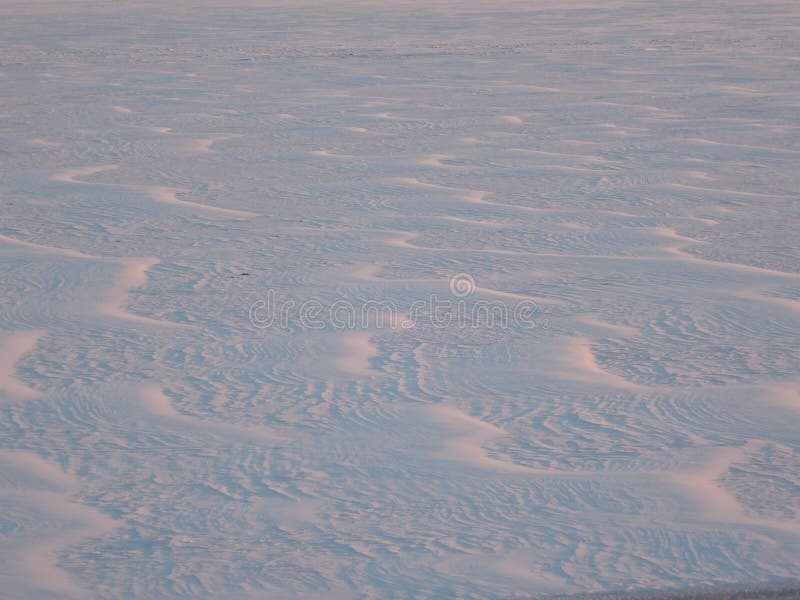 Snow Surface Created by a Wind on the Frozen River Stock Photo - Image ...