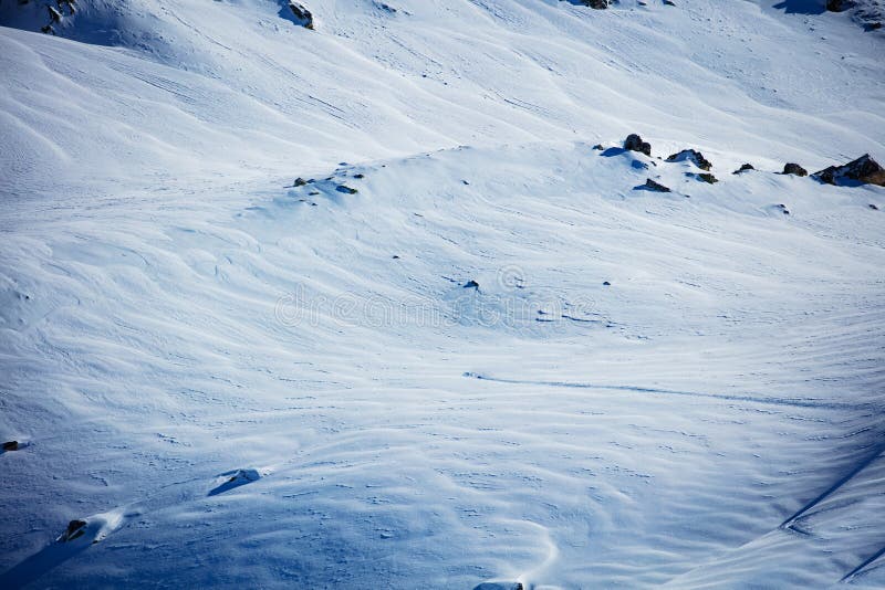 Snow Surface Lines after Strong Snowfall Stock Image - Image of ...