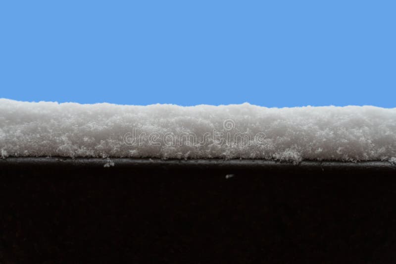 Snow on the Surface of the Metal Structure Stock Photo - Image of ...
