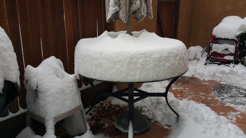 Snow table stock image. Image of table, snow, year - 52243345