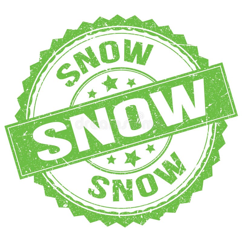 SNOW Text Written on Red Round Stamp Sign Stock Illustration ...