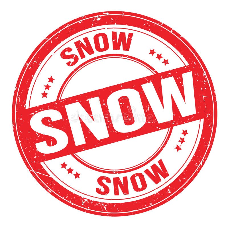 SNOW Text Written on Red Round Stamp Sign Stock Illustration ...