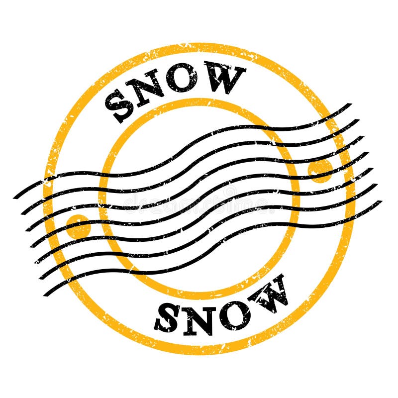 SNOW Text Written on Red Round Stamp Sign Stock Illustration ...