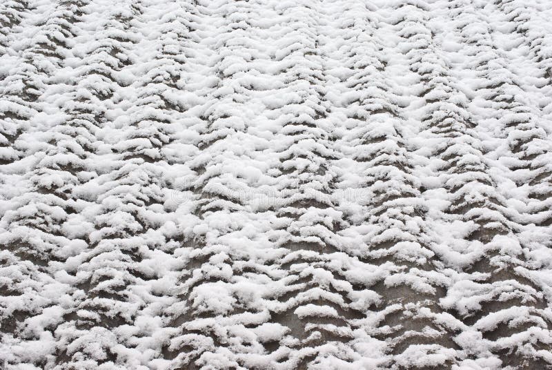 Close-up Tire Tracks in Snow Stock Image - Image of january, texture ...