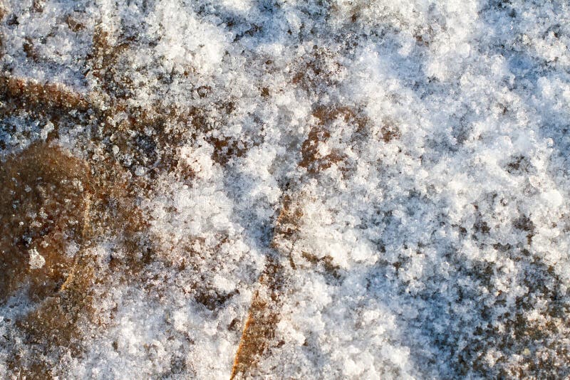 Snow Texture from Top To Bottom. Snow on the Ground with Mud, Top View ...