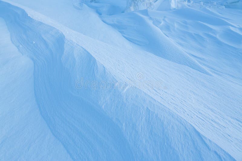 Snow Texture. Wind Sculpted Patterns on Snow Surface Stock Photo ...