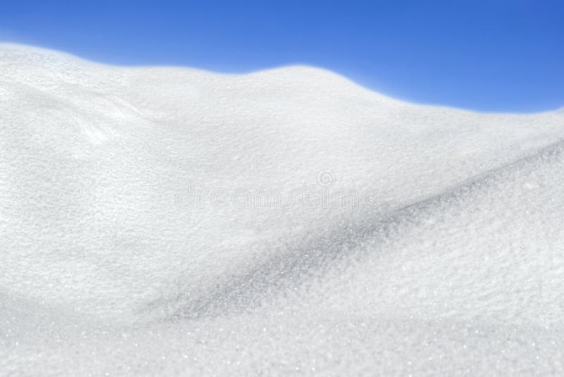 Snow Texture or Winter White Background with Wave and Blue Sky Stock ...