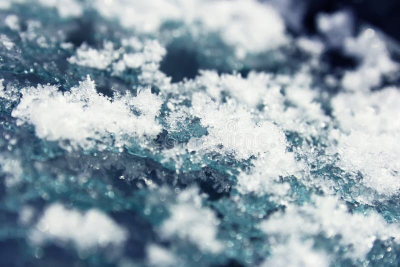 Snow thaws stock photo. Image of congeal, floe, cool, macro - 6699152