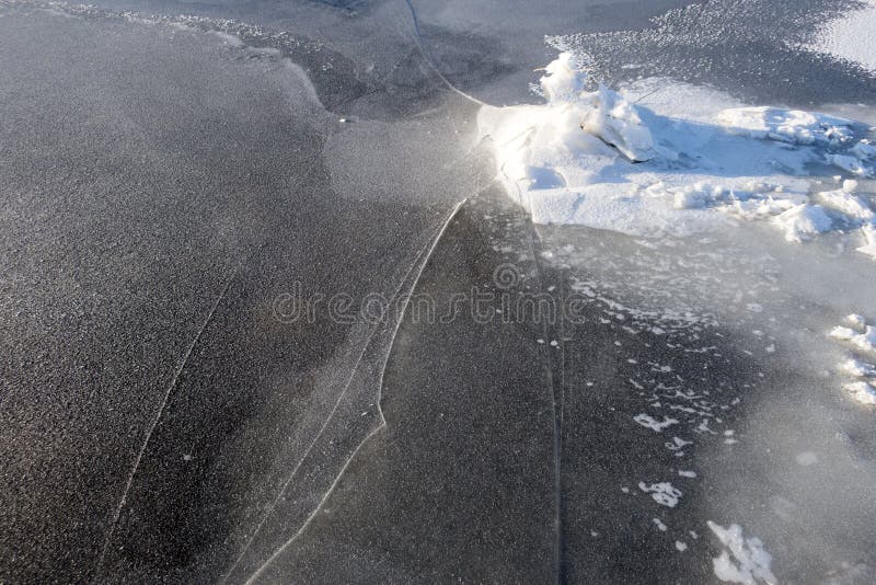 Ice stock image. Image of winter, cracks, snow, nature - 112676713