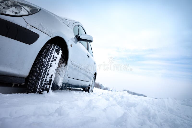 Snow tire stock image. Image of land, auto, equipment - 165570531