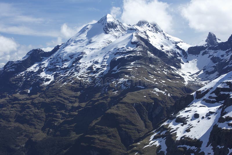 Snow-topped mountain stock photo. Image of terrain, natural - 30844060