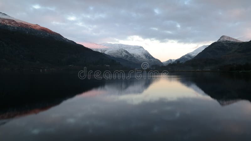 Snow topped mountains stock photo. Image of lake, mountains - 48872816
