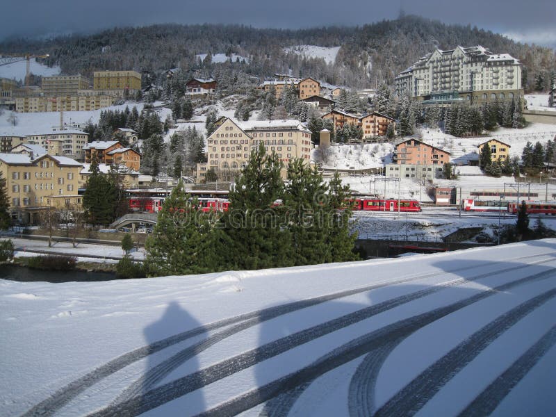 Snow in the town stock image. Image of nature, white - 77153743