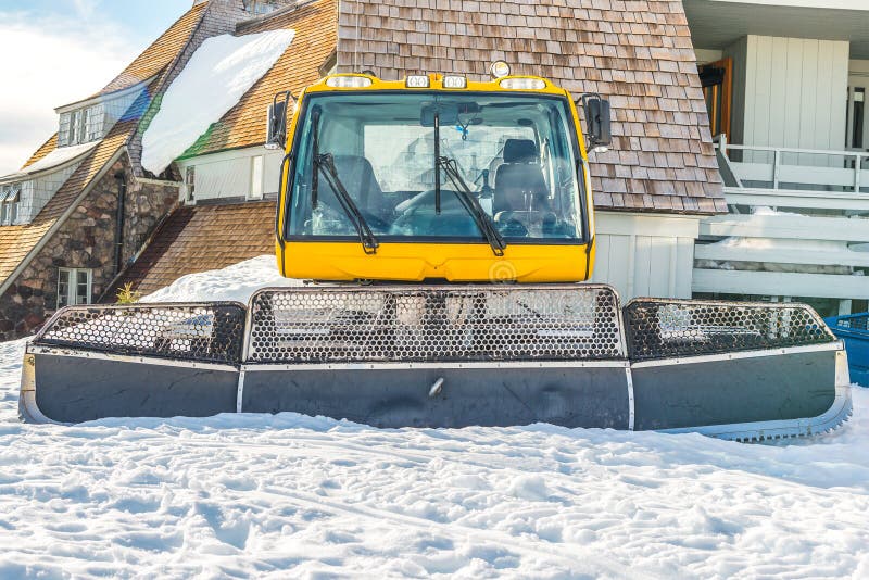 Snow Track Vehicle in Ski Resort Stock Image - Image of mountain, plow ...