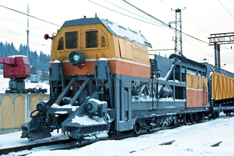 Snow train stock image. Image of railroad, rail, long - 12940105