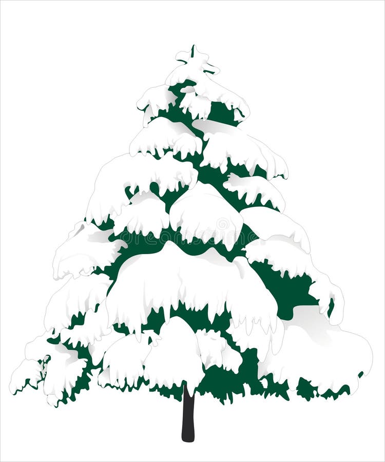 Pine Tree Winter Border stock illustration. Illustration of design ...