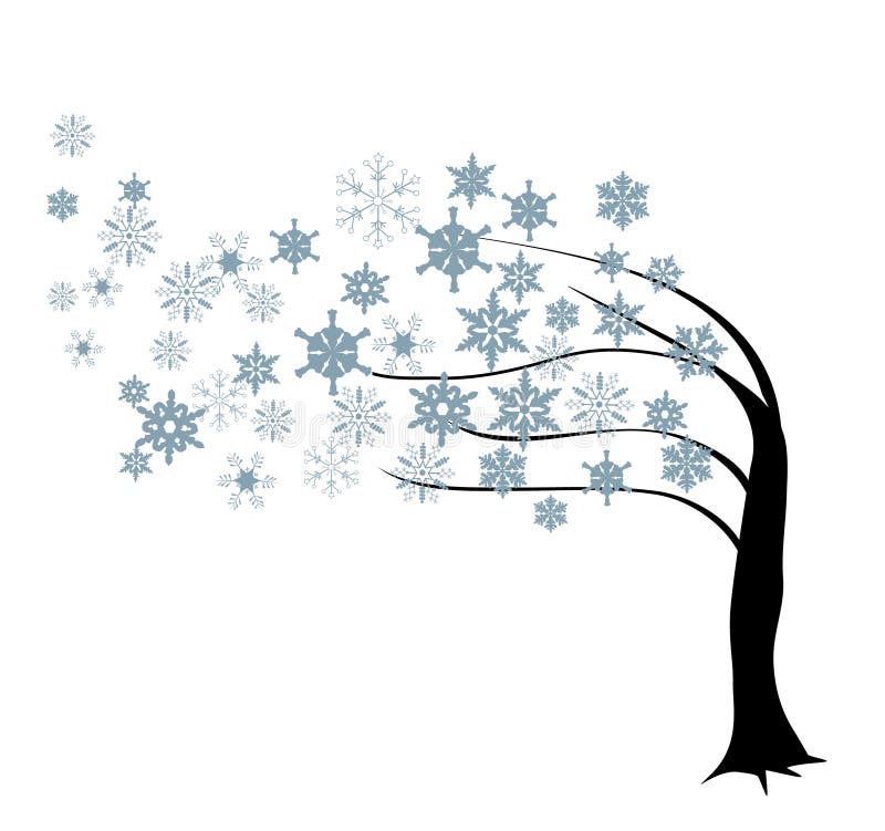 Snow tree stock vector. Illustration of creative, frosty - 21862927