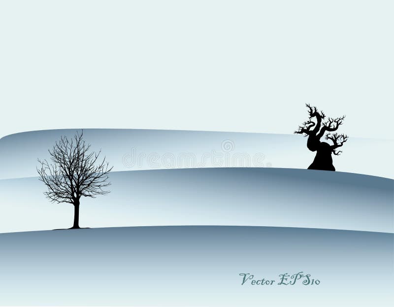 Snow tree stock vector. Illustration of treen, nature - 46330410