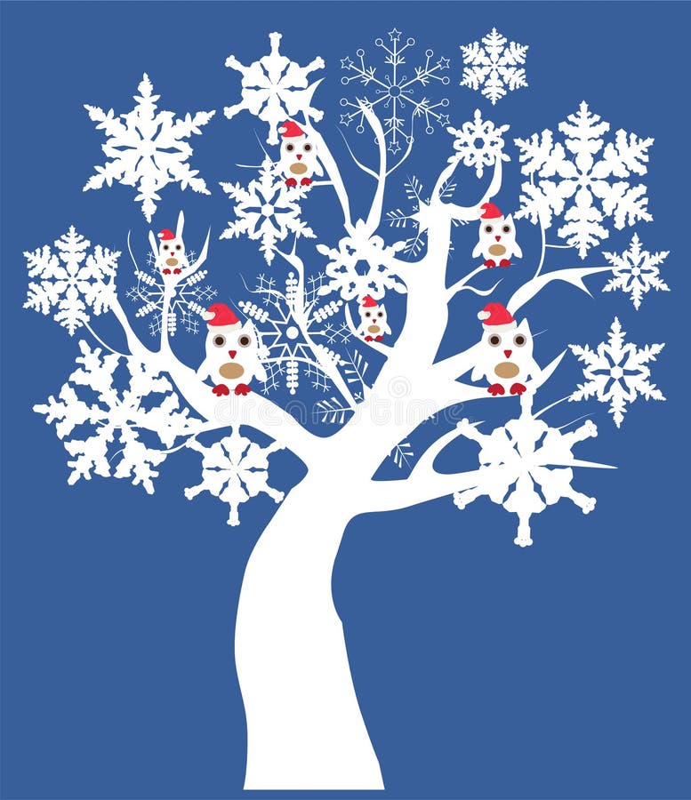 Snow Tree stock vector. Illustration of cold, winter - 33686446