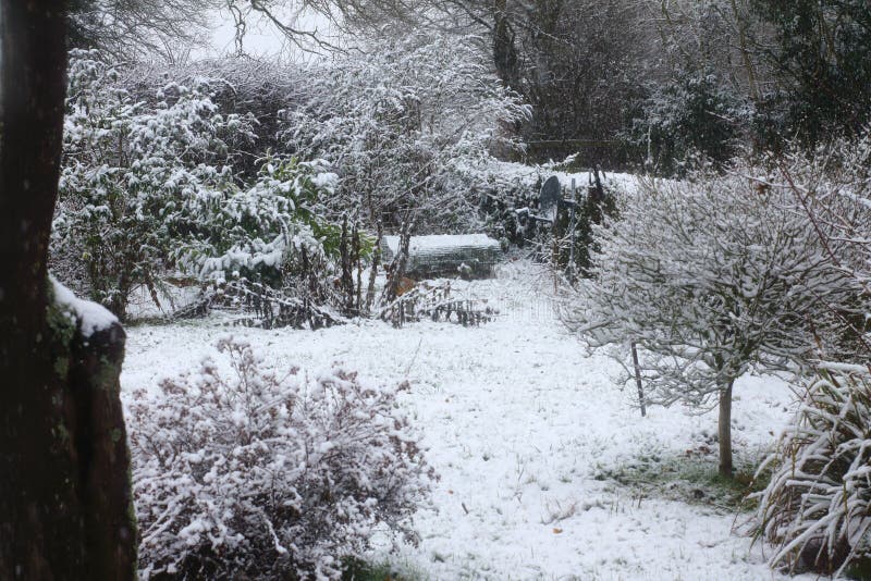 Suffolk snow scene stock photo. Image of countryside - 110638918