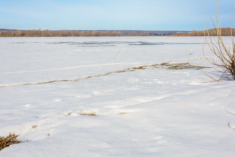 Awakening of Nature in Early Spring Stock Image - Image of shore ...