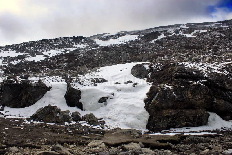 Snow Valley at Zero Point North Sikkim in India Stock Photo - Image of ...