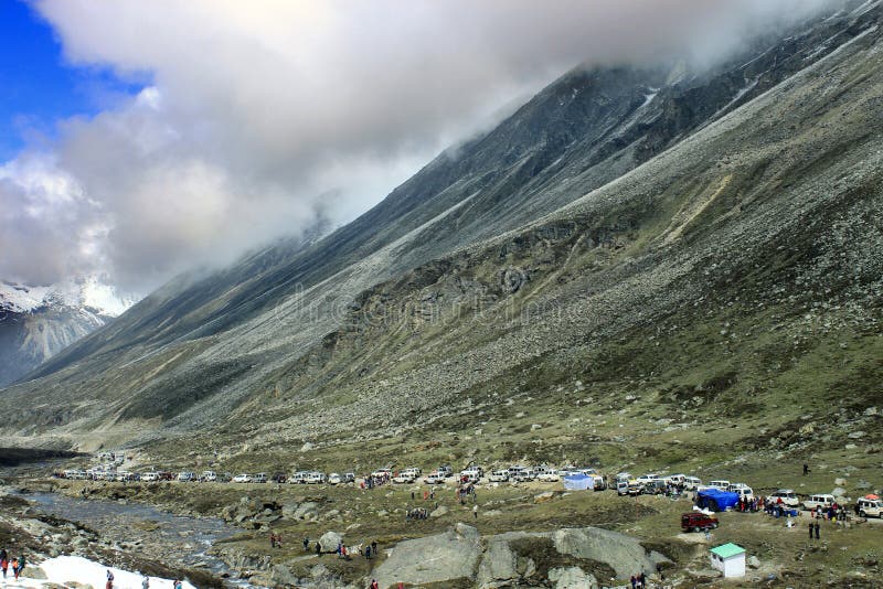 Snow Valley at Zero Point North Sikkim in India Stock Photo - Image of ...
