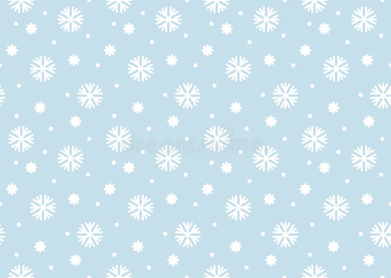Snow Vector Pattern. Snowflakes on Blue Background. Stock Vector ...