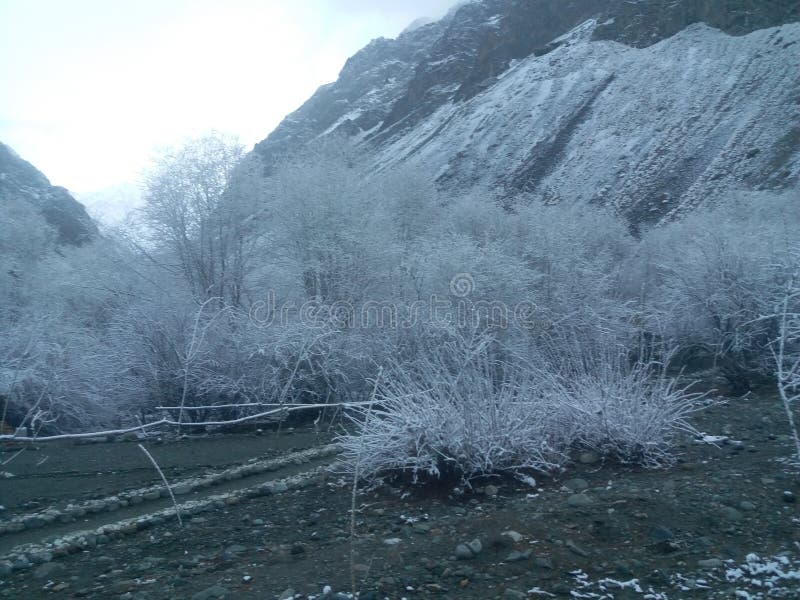 Snow Viewing in Finishing Snow Season Stock Image - Image of view, nice ...