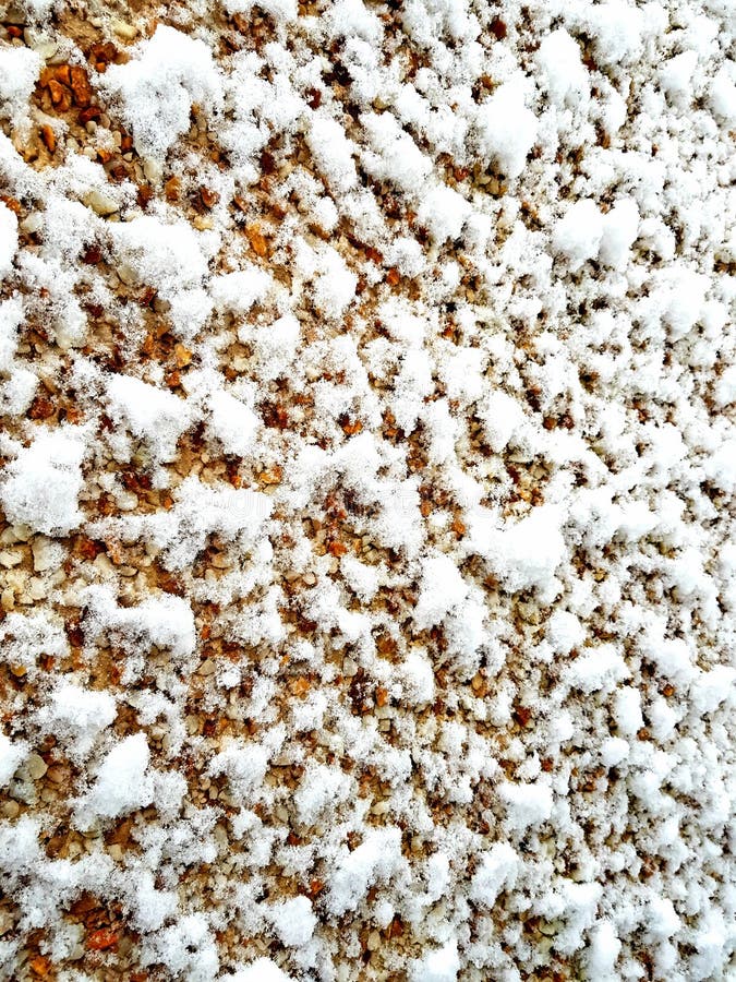 Snow on wall stock photo. Image of wall, winter, snow - 110867434