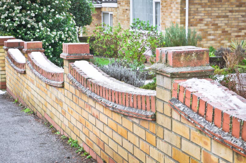 Snow on wall stock image. Image of orange, front, pattern - 54601451