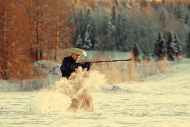 Snow Warrior Meditation stock image. Image of field, buddha - 65953055