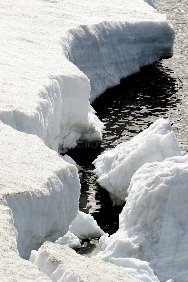 Snow and water stock image. Image of cold, surrounded - 1299675