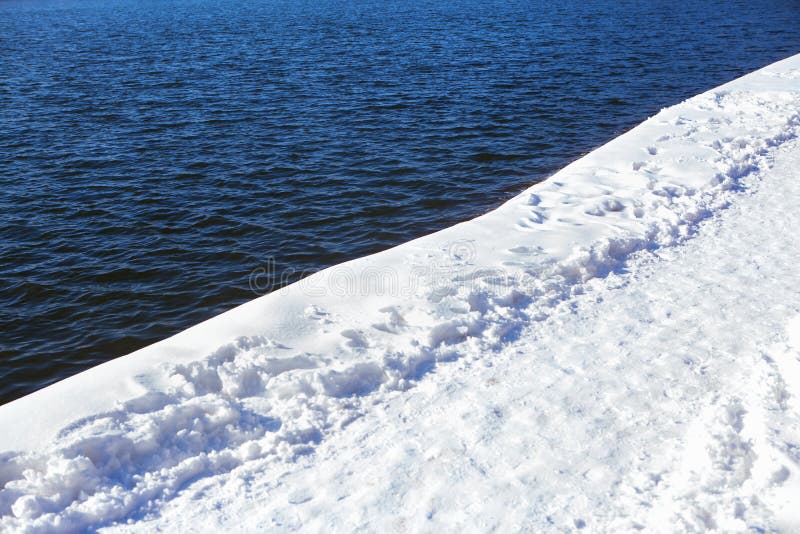 Snow and water stock photo. Image of seasonal, frost - 161225040