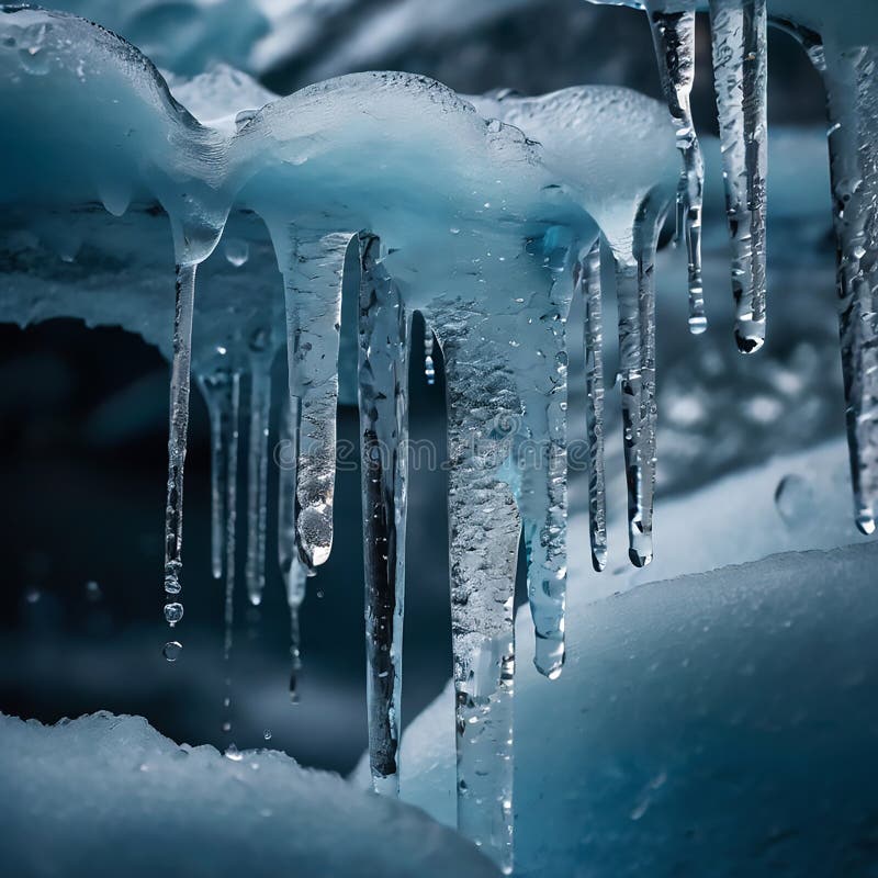 Snow with Water in the Polar Region Stock Illustration - Illustration ...