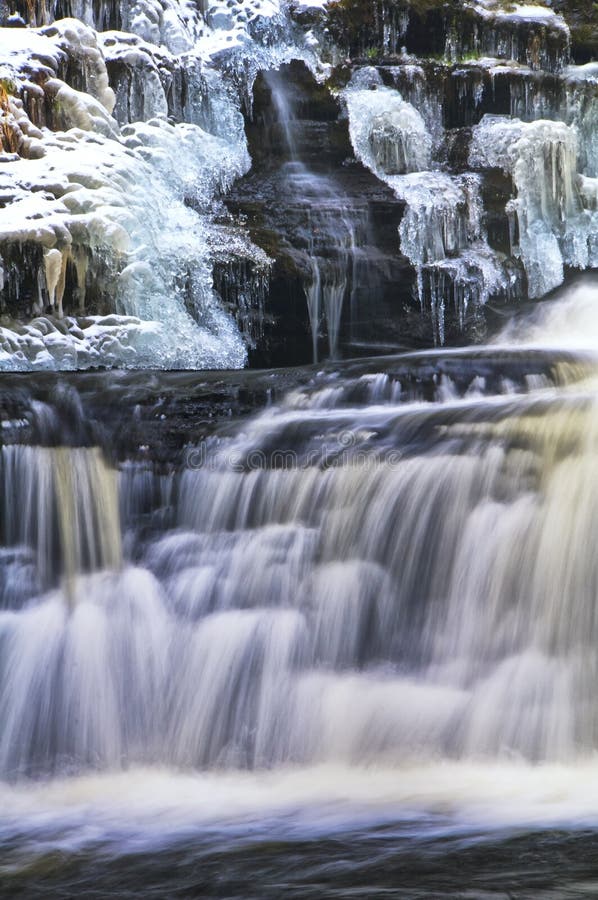 Snow Waterfall stock photo. Image of icicles, water, abstract - 22565354