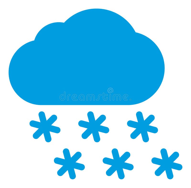 Snow Weather Flat Icon Symbol Stock Illustration - Illustration of ...
