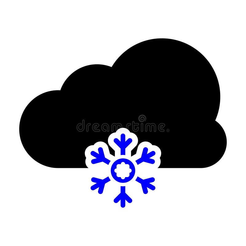 Snow Weather Icon in Dualtone Style Stock Vector - Illustration of icon ...