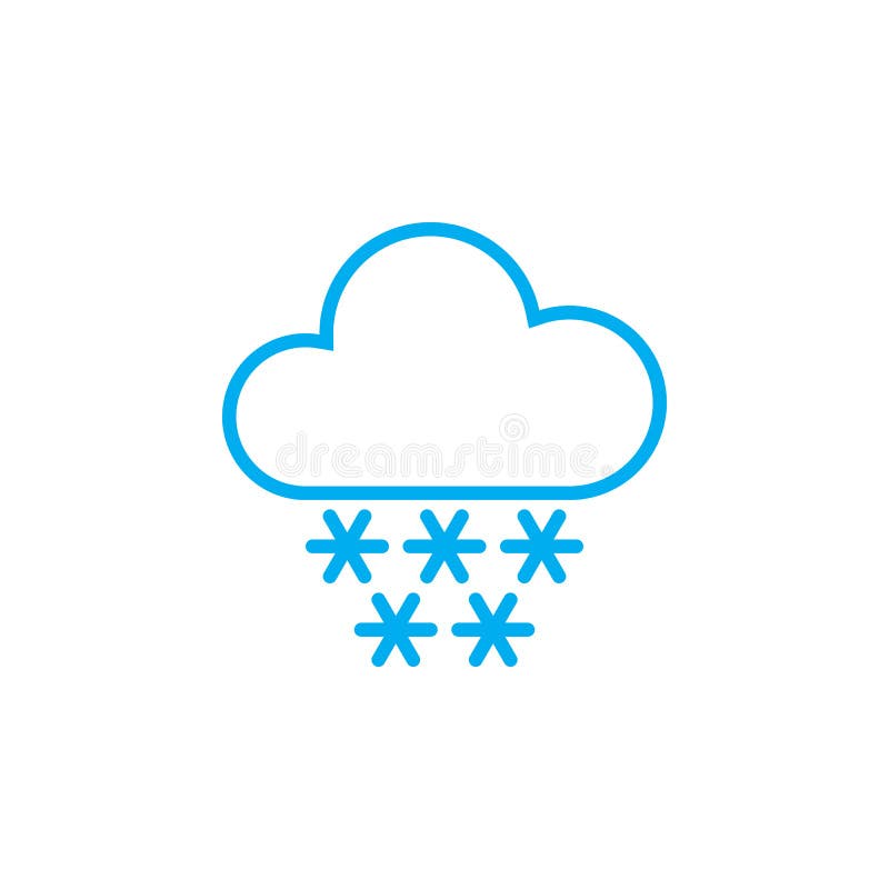 Snow Weather Icon Isolated on White Background. Vector Illustration ...