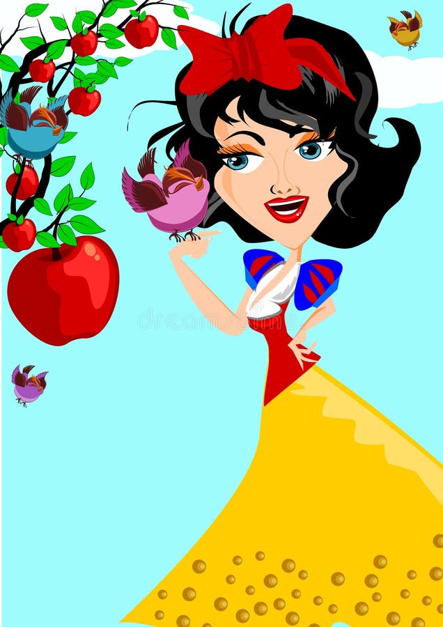 Snow white stock vector. Illustration of beautiful, tale - 51456851