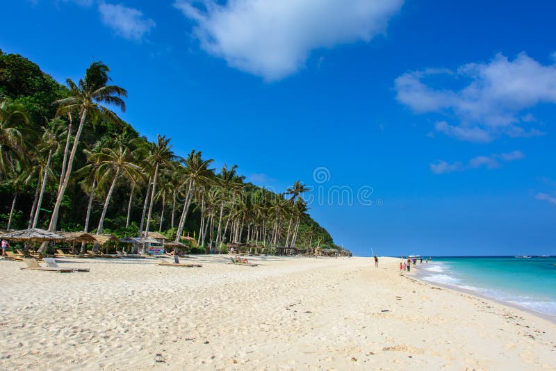 Snow-white Beach of Puka in Boracay, Philippines Editorial Photo ...