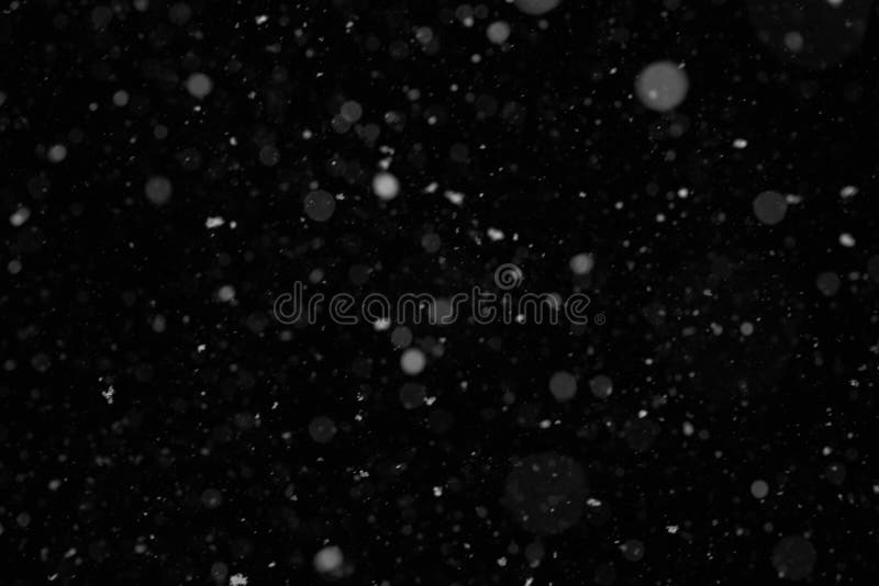 Snow. Dust Bokeh on a Black Background Stock Image - Image of bokeh ...