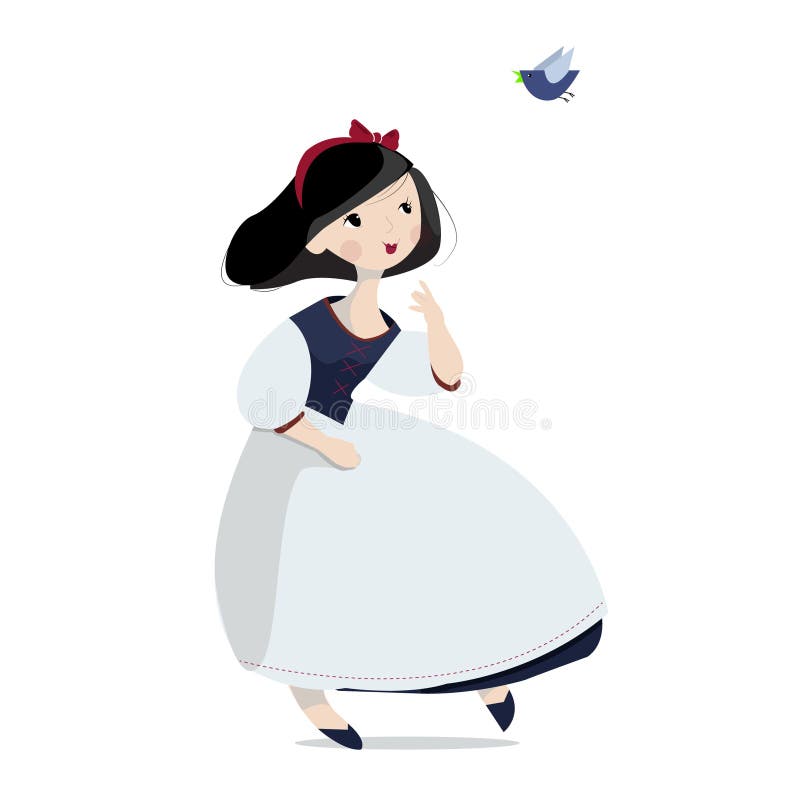 Snow White stock illustration. Illustration of vintage - 73451971