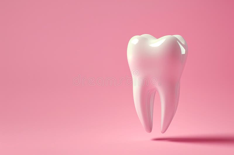 A Snow -white Tooth on a Pink Background, the Concept of Dentistry - AI ...