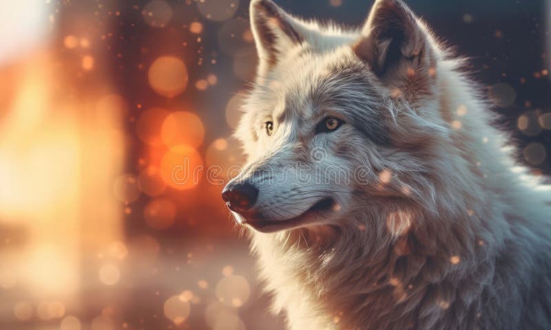 Snow White Wolf stock illustration. Illustration of arctic - 278873119