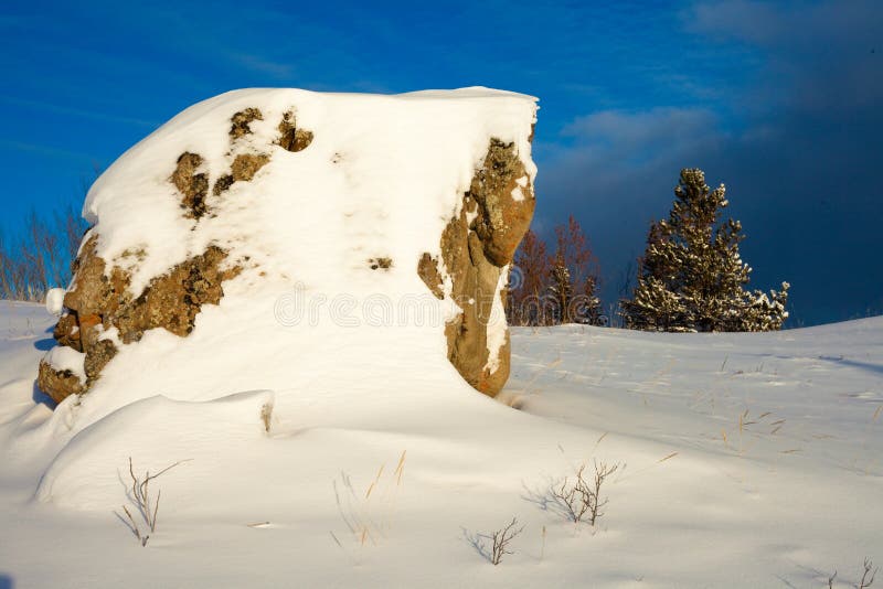 Snow Wilderness Scene stock image. Image of slope, landscape - 17848463